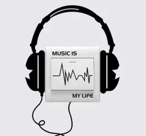Music is my life (Наклейка на выключатель)