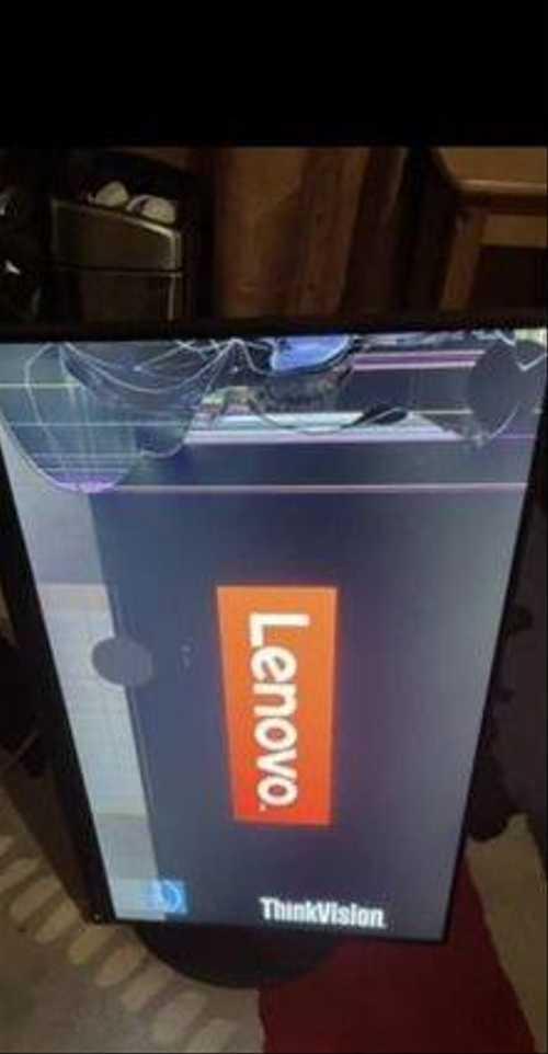 Монитор Lenovo 24" IPS 2k 2560x1440 битый экран
