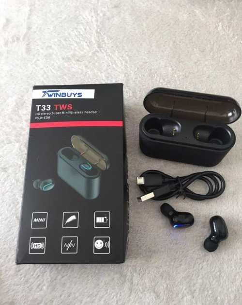 Беспроводные наушники с повер банком