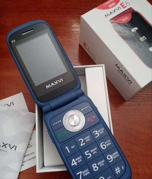 Телефон раскладушка Maxvi E6