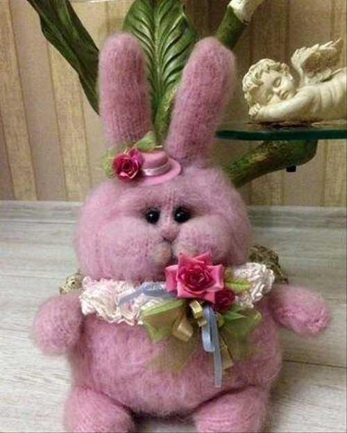 Розовый Кролик Винтаж Ручная работа