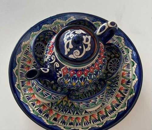 Узбекская посуда, ляганы, пиалы, чайники