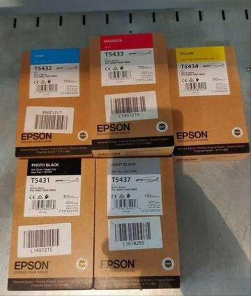 Картридж оригинальный epson T5431/5432/5433/5434/5