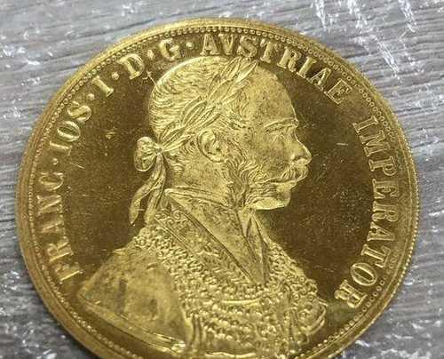 Золотая монета 4 дуката 1915 Австрия