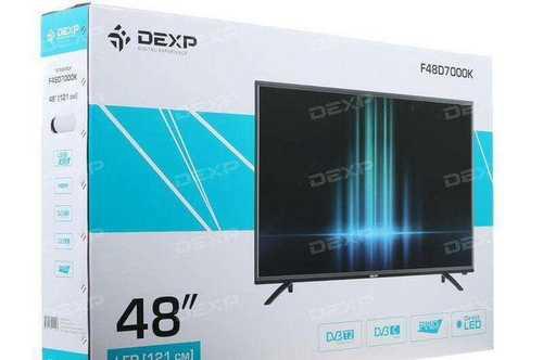 48" (121 см) Телевизор LED dexp F48D7000K серый