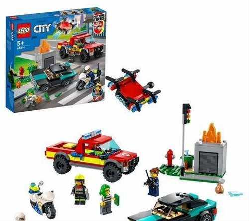 Lego City 60319 Пожарная бригада и погоня.Новый