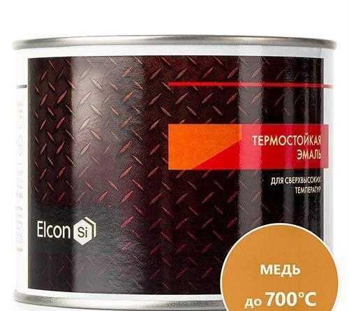 Эмаль термостойкая +700C Elcon медь 0,4кг