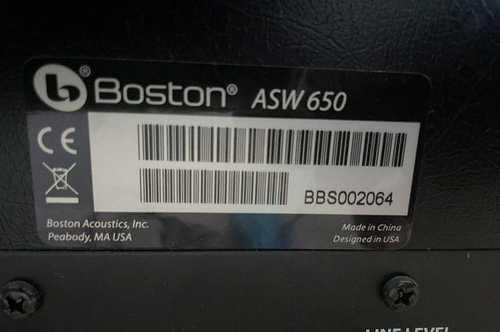 Сабвуфер Boston asw650