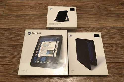 HP Touchpad +беспроводная зарядка и чехол