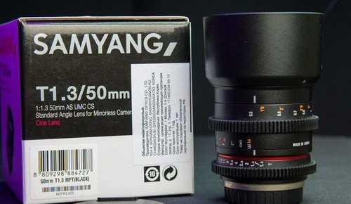 Объектив Samyang 50mm T1.3 MFT Micro 4\3