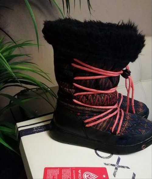 Сапоги дутики roxy summit J boot charcoal 36-37