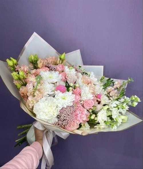 Аккуратный букет от "Flowers124", цветы, доставка