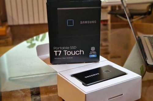 SSD Samsung T7 Touch 1TB скорость 1050мб/с Type-C