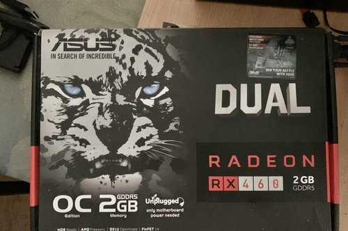 Видеокарта asus RX 460 dual 2gb