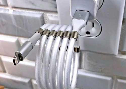 Магнитный кабель USB-A/USB Type-C/Lightinig