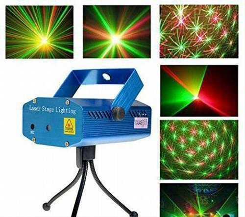 Лазерный проектор Mini Laser Stage Lighting новый