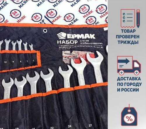 Набор ключей комбинированных ермак