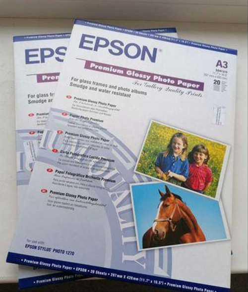 Фотобумага A3 Epson Premium Glossy