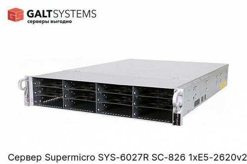 Сервер Supermicro SYS-6027R SC-826 1xE5-2620v2 8GB