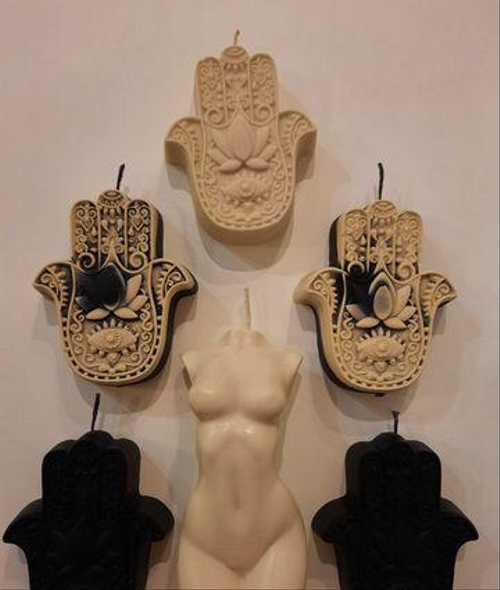 Свеча оберег Рука Фатимы (Хамса)