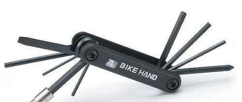 Bike hand yc-274 набор инструментов складной: шестигранники 2/2.5/3/4/5/6/8, отвёртки +/, т25