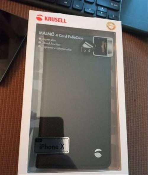 Чехол Krusell Malmo для телефона iPhone X