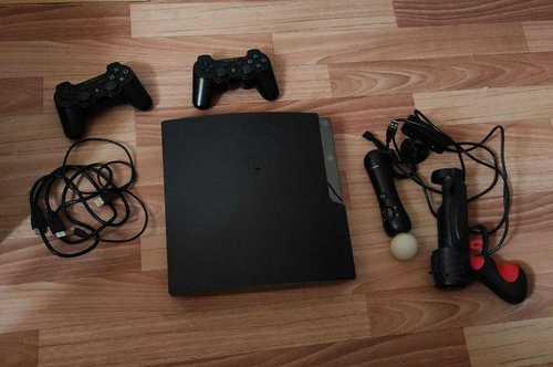 Sony playstation 3 slim 250 gb + ps move + ps eye
