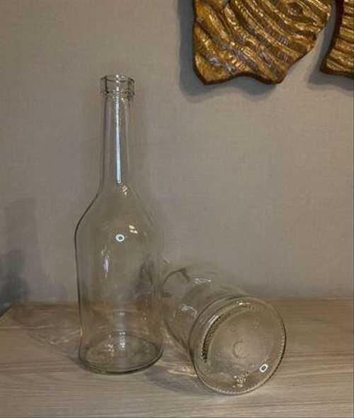 Бутылка стеклянная 0,5 "наполеон"+пробка камю