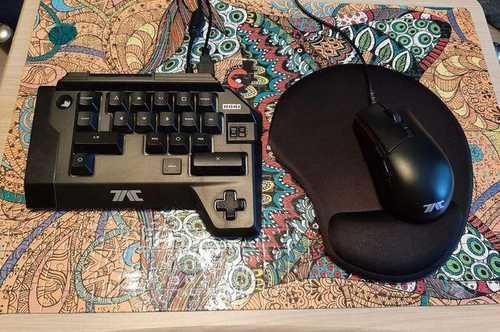 Игровая клавиатура и мышь Hori для PS3 и PS4