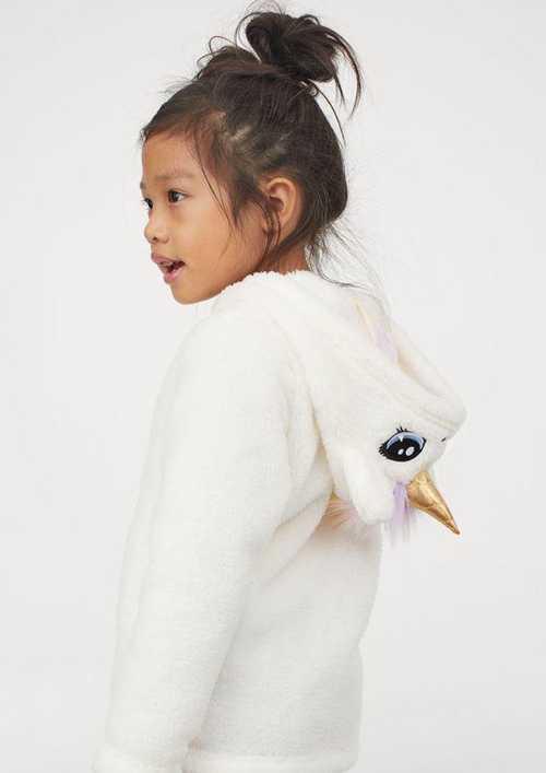 Новая плюшевая куртка кофта единорог