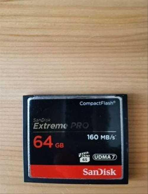 Карта памяти SanDisk Extreme Pro CF 160MB/s 64GB