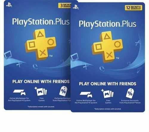 Карта подписки playstation plus