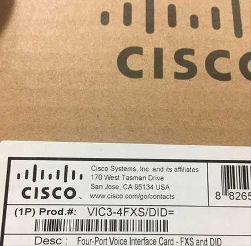 Модуль Cisco VIC3-4FXS/DID новый (запечатанный)