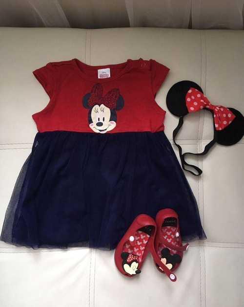Платье, туфли и повязка Minnie Mouse