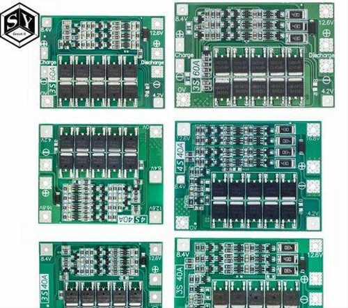 BMS плата 4S,3S Li-ion контроля заряда