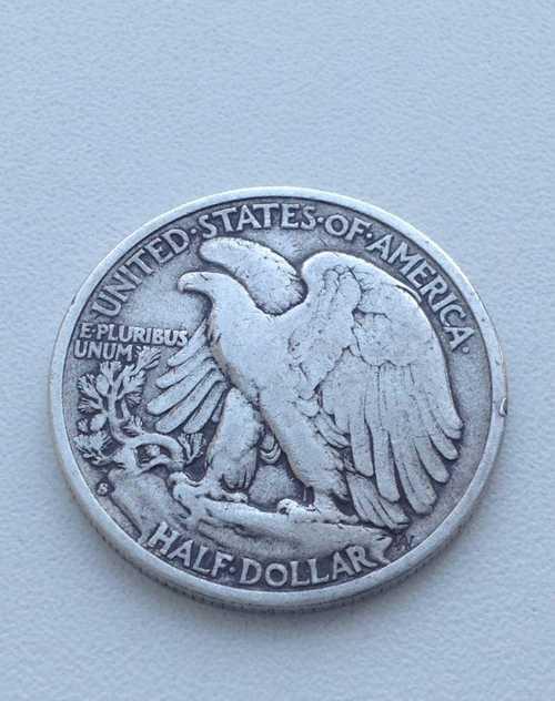 Монета Half Dollar 1944г. Серебро