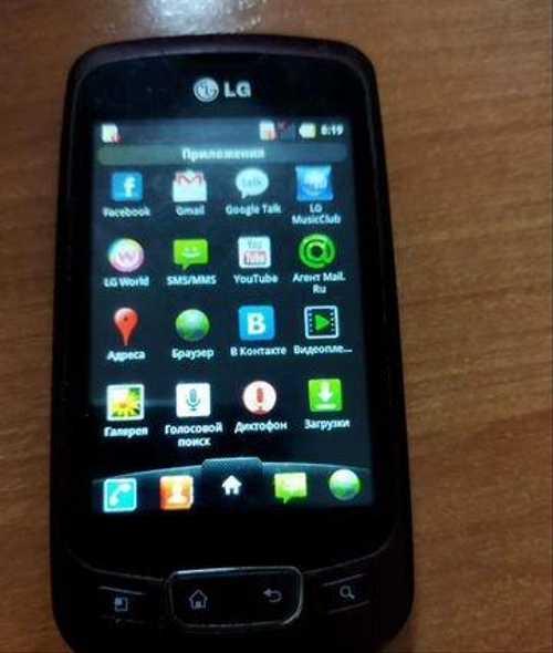 Телефон LG p500 optimus one