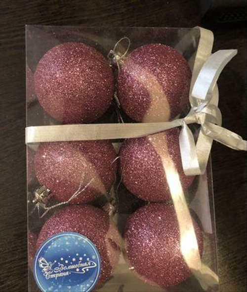 Елочные игрушки в подарочной упаковки новые
