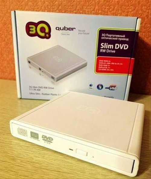 Внешний DVD привод usb 3Q Slim DVD RW Drive T117R