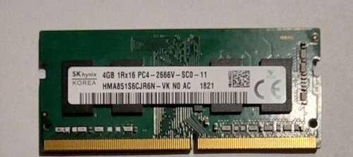 SK hynix 4GB 1Rx16 PC4-2666V-SCO-11