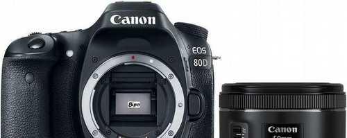 Canon EOS 80D kit 50mm 1.8 STM новый в упаковке