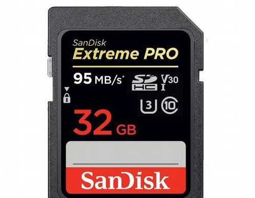 Карта памяти SanDisk sdhc 32GB Extreme Pro