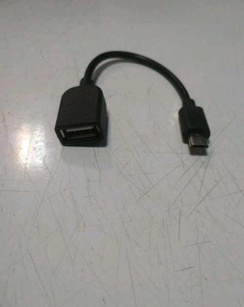 Кабель USB OTG USB(F) /microUSB(M) 0.2м