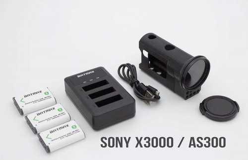 Защитная линза Sony AS300 + акб Sony AS300