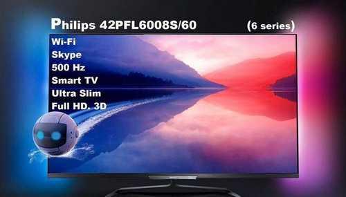 Ultra Smart TV. Philips 42PFL6008s. 3D, Wi-Fi