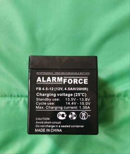 Аккумулятор alarm force 12 -V, 4.5 AH/20HR