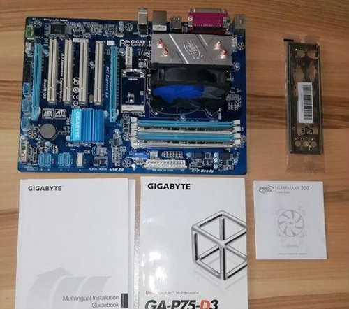 Комплект GA-P75-D3+I3-3220+dimm DDR3(2х4Гб) +кулер