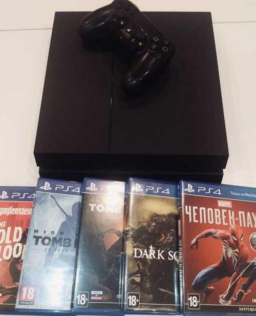 Sony PS4 500Gb + Dial Shock4 + Games