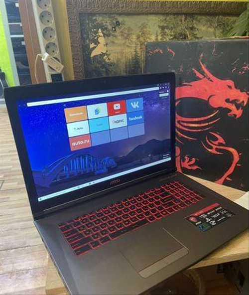 Мощнейший MSI GV72 7RD Core i7-7g/16/1128/GTX1050