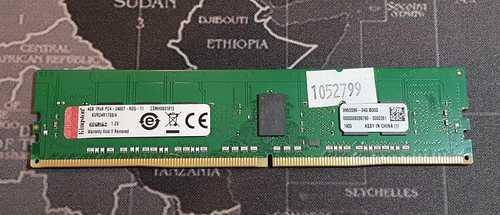 Память DDR4 Kingston KVR24R17S8/4 4Gb dimm ECC Reg